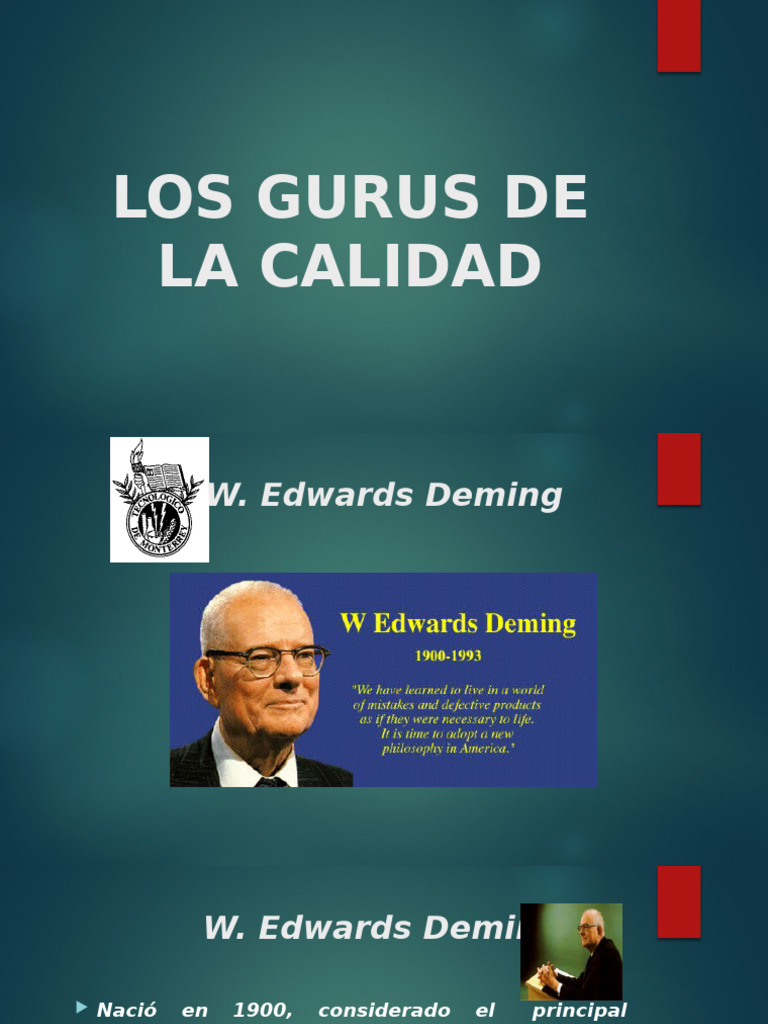 Gurús de la Calidad: Claves y Conceptos | PDF | Calidad (comercial ...