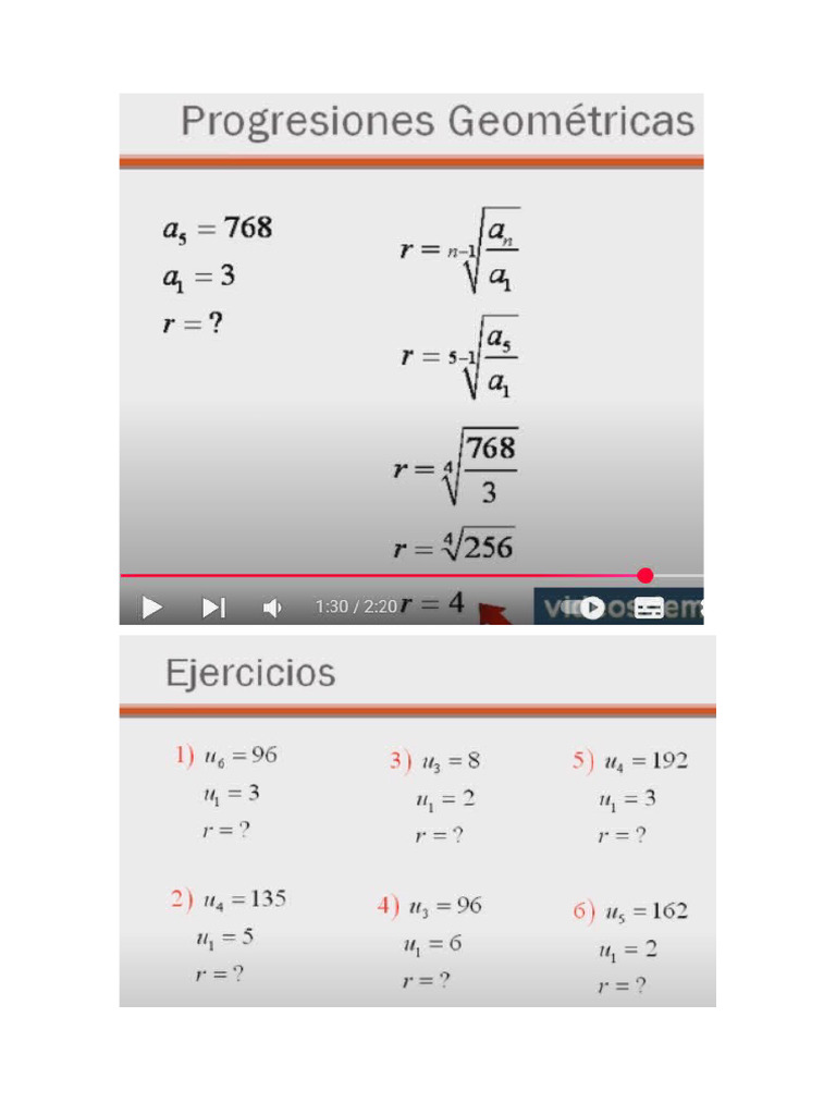 Progresiones Geometricas | PDF