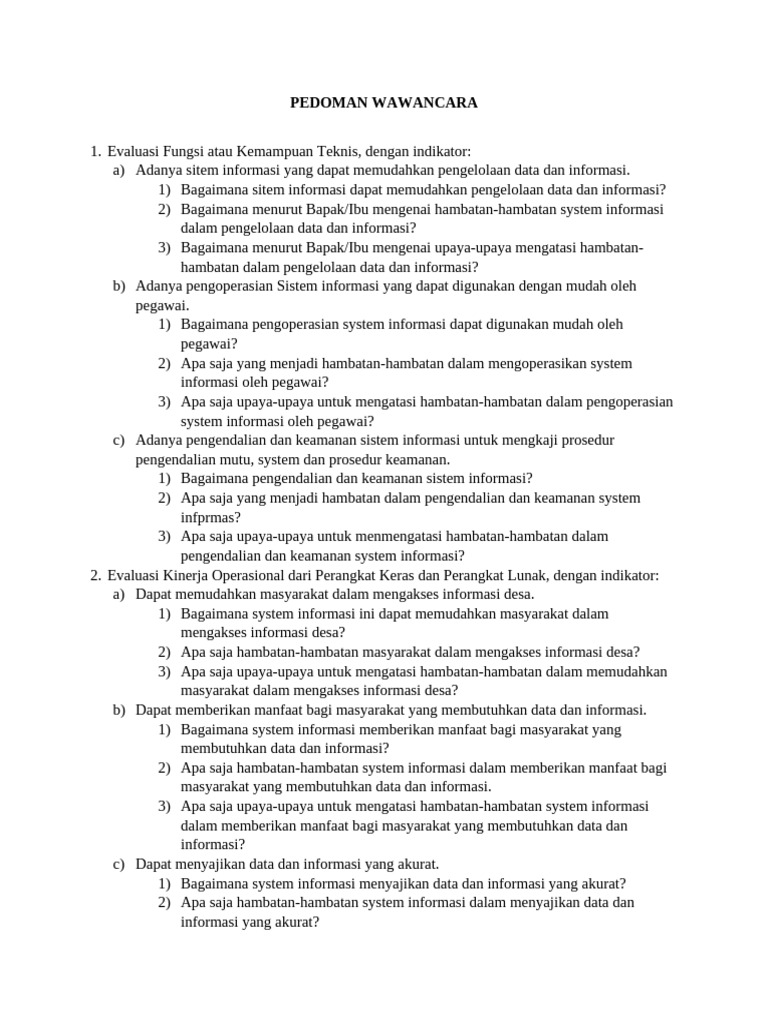 fidin_PEDOMAN WAWANCARA | PDF