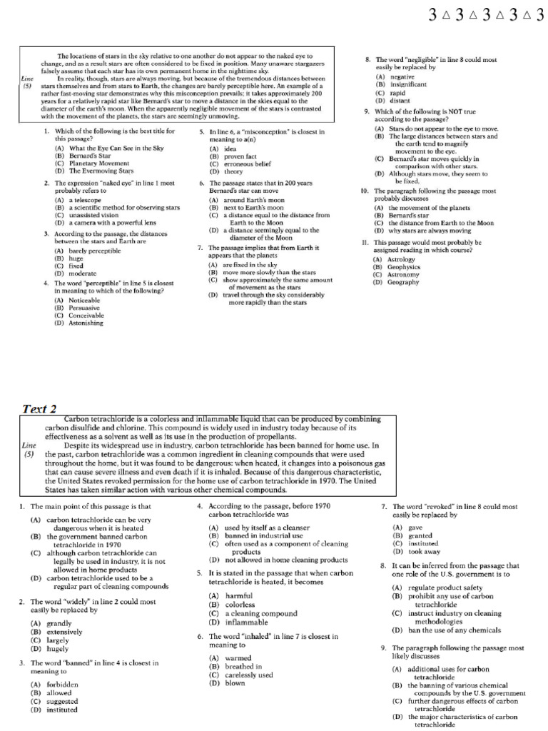 Section 3 (Reading Comprehension) | PDF | Glacier | Valley