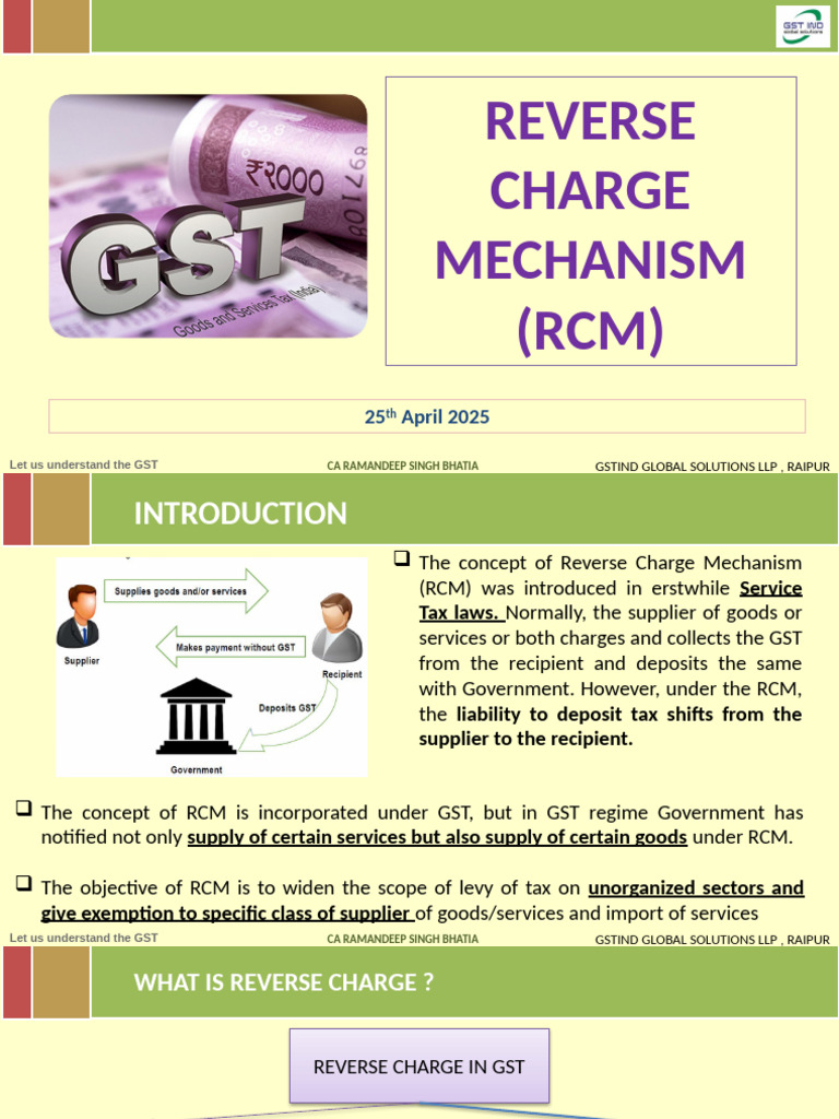 RCM Applicability on ROC Fees under GST | PDF | Territorial Waters | Taxes