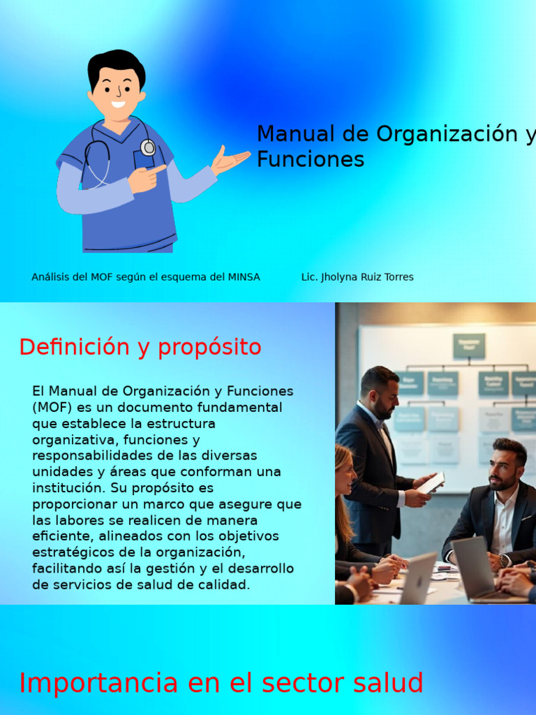 Importancia del MOF en Salud Perú | PDF | Institución