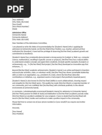 Prefect Application Letter | PDF