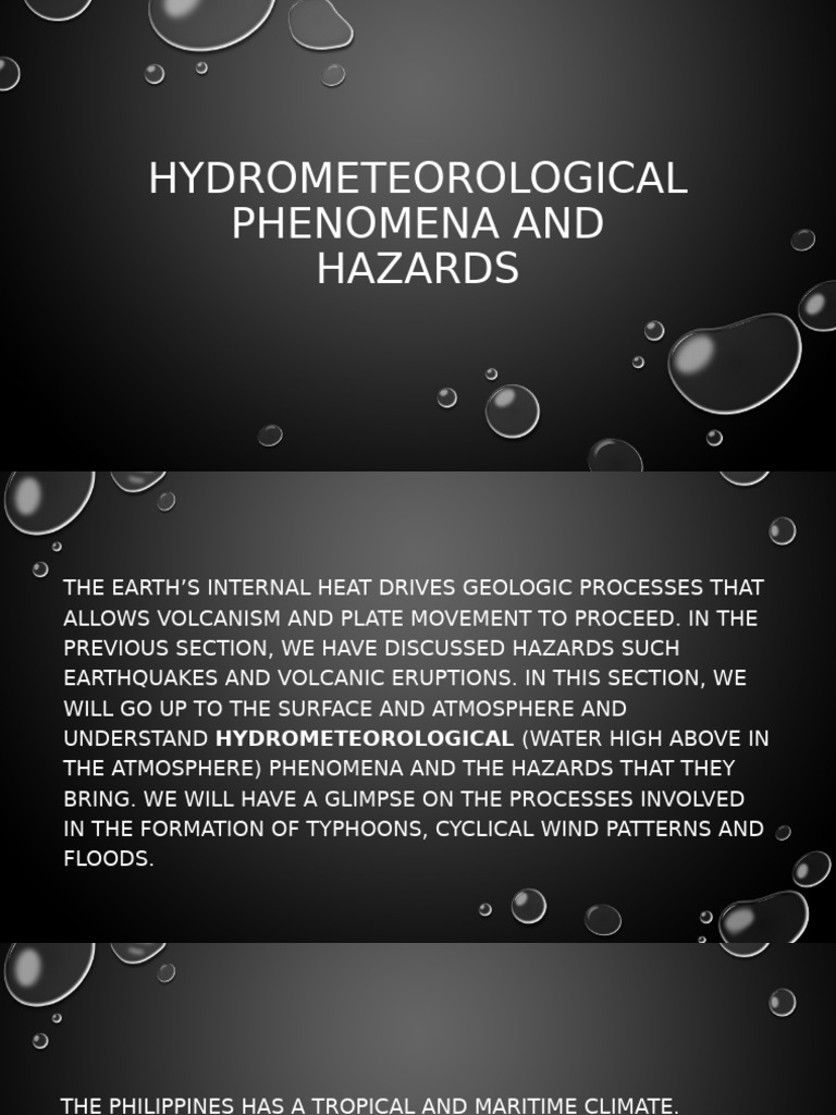Hydrometeorological Phenomena and Hazards | PDF | Tropical Cyclones | Monsoon