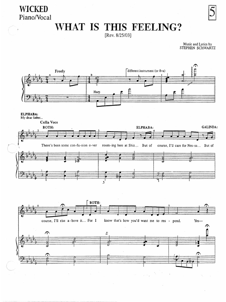 What Is This Feeling Wicked | PDF