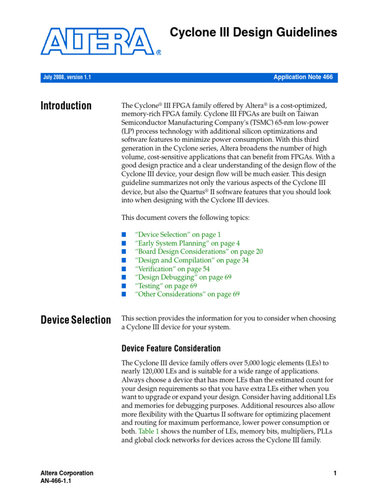 Cyclone-III Design-Guidelines AN466 v1-1 | PDF | Information And ...