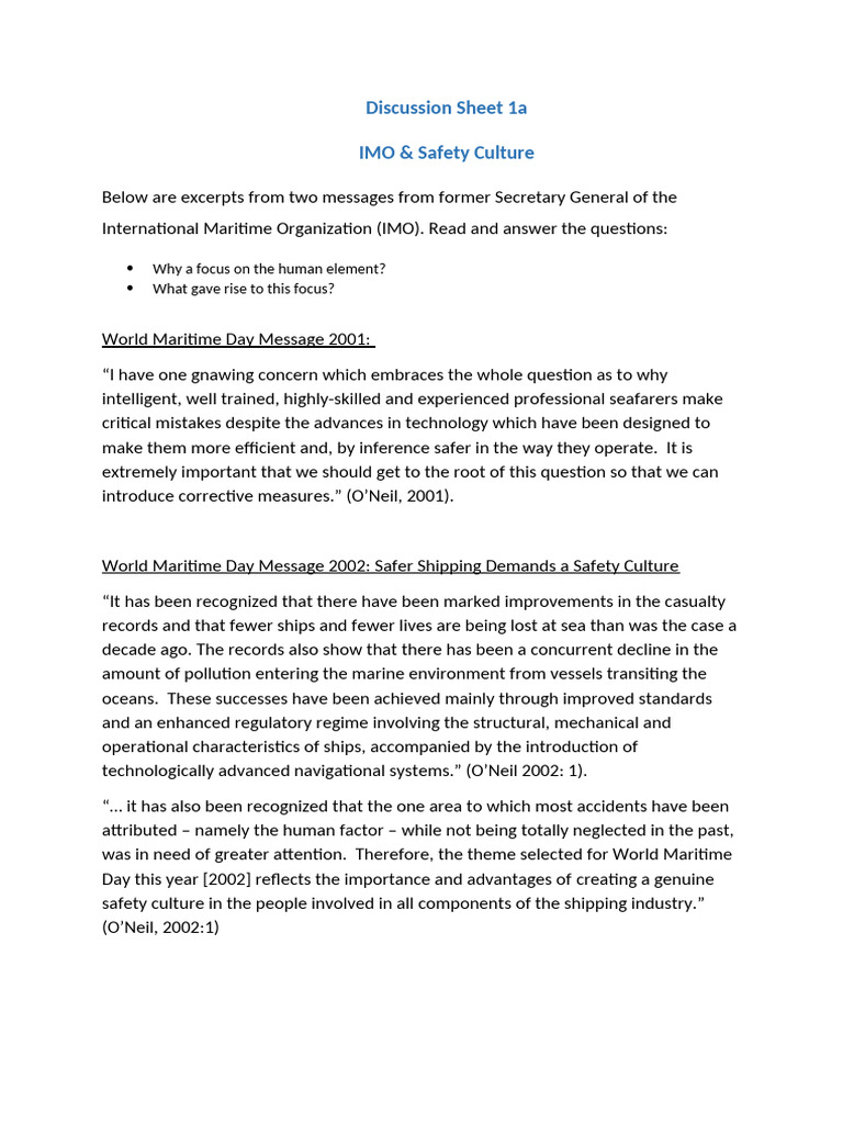 Discussion Sheet 1a | PDF