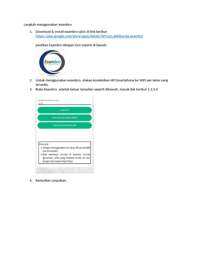 Cara Download & Menggunakan Exambro | PDF