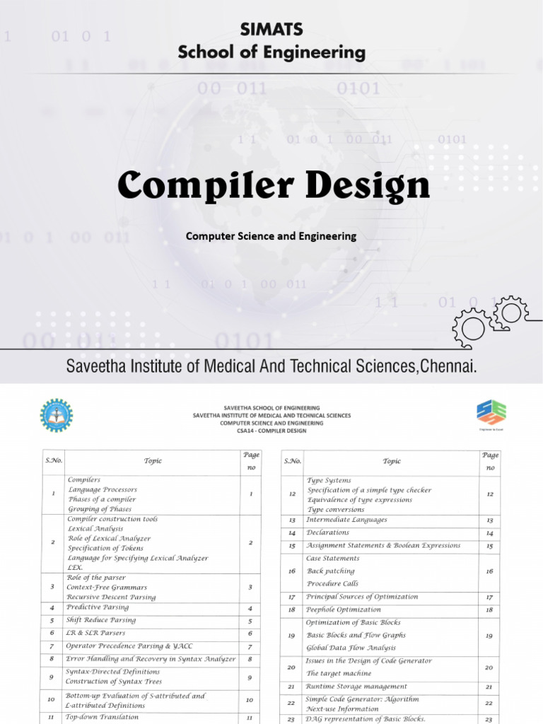 CSA14 Compiler Design Concept Map New | PDF