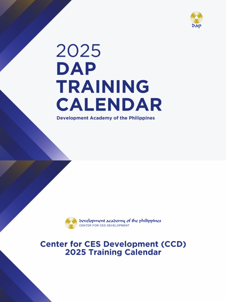 2025 DAP Training Calendar | PDF