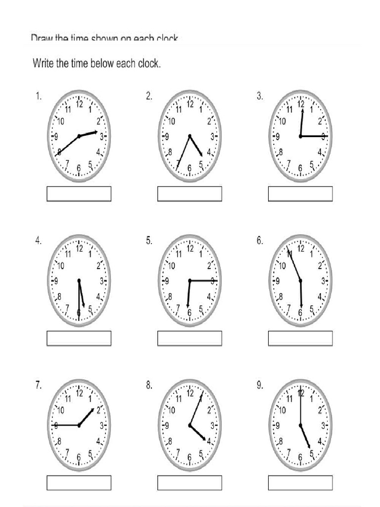 Time Worksheet | PDF