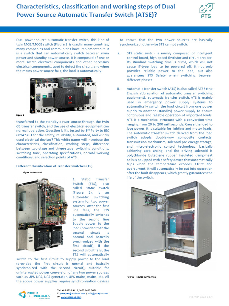 ATSE Characteristics, Classification, and Working steps-PTS-WP-0422-1 ...