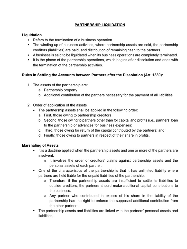 Lecture 6 Partnership Liquidation - Practice Set | PDF | Partnership | Liquidation