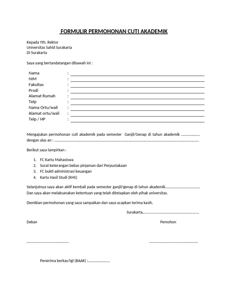 Pengajuan Cuti | PDF