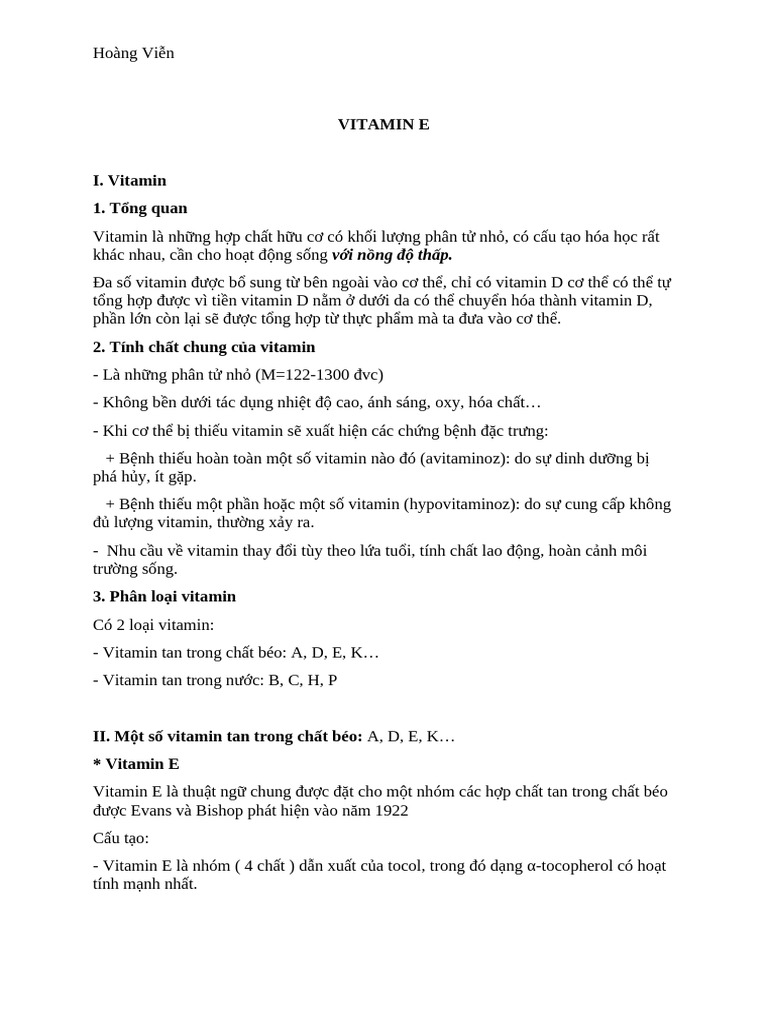 Vitamin E | PDF