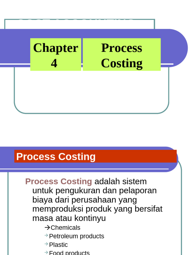 Chapter 4 Process Costing (V) | PDF