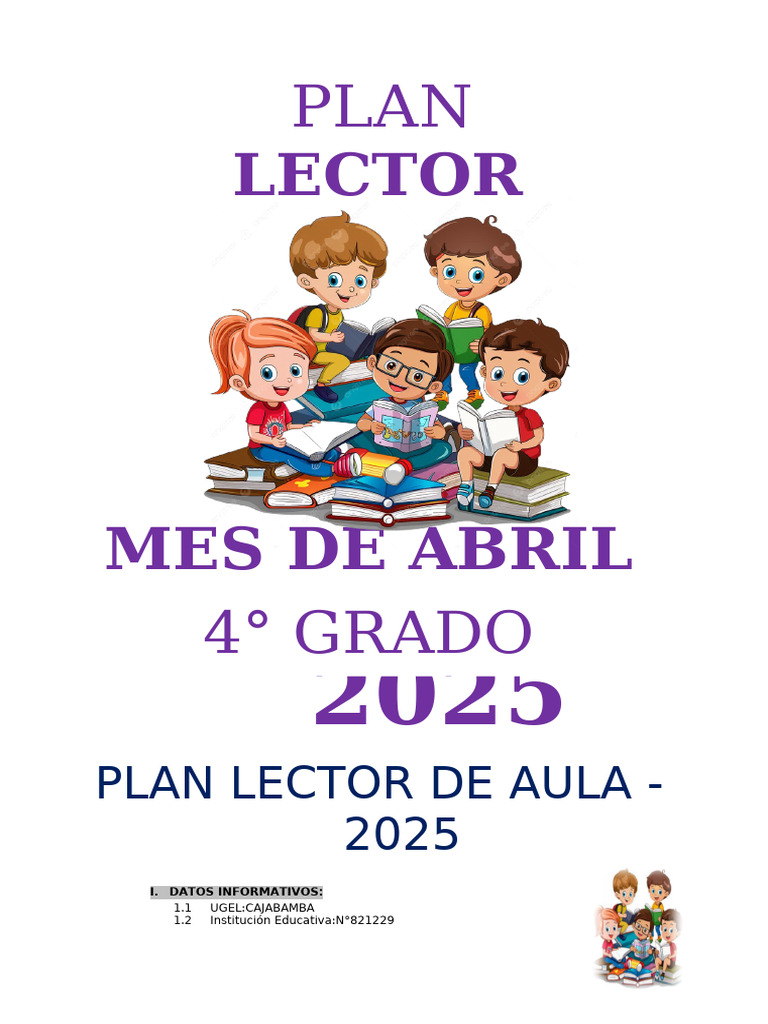 Plan Lector Abril 2025 - 4° Grado | PDF