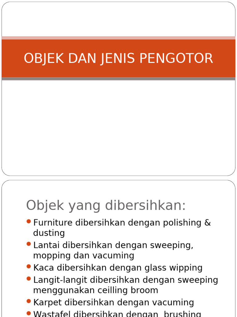 Objek Dan Jenis Pengotor | PDF
