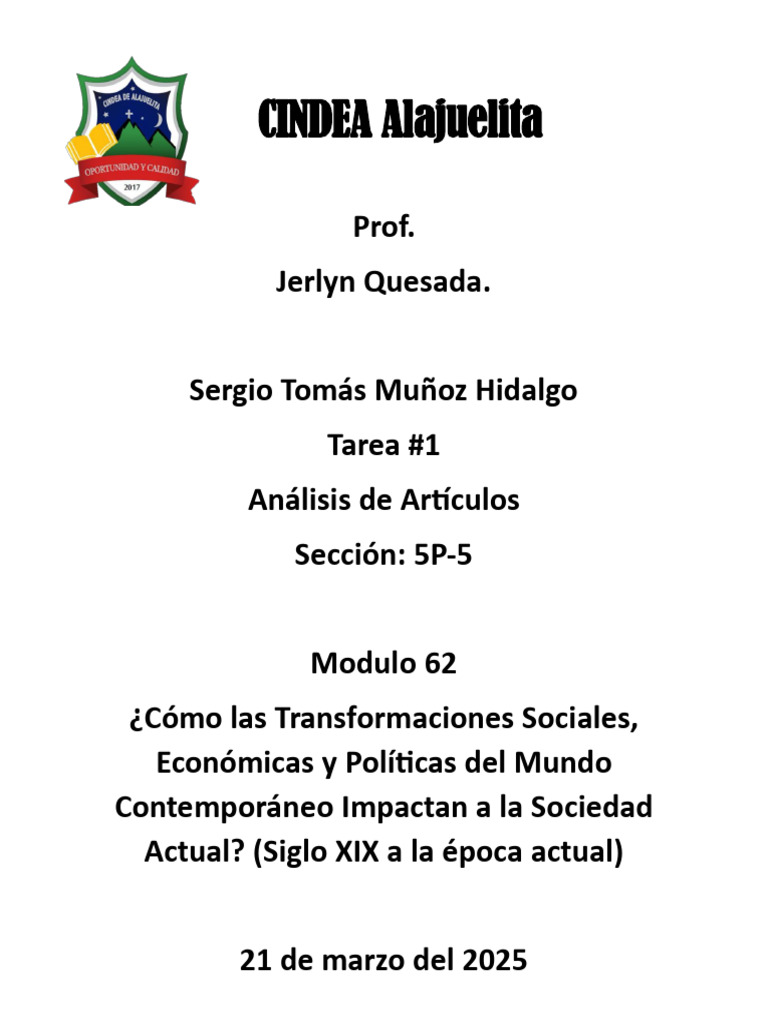 Registro en CINDEA Alajuelita | PDF