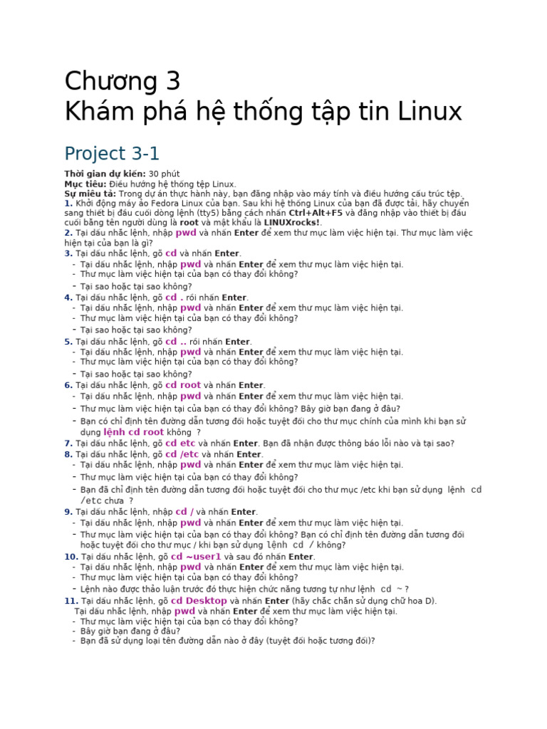 2.1 - Khám phá hệ thống tập tin Linux | PDF