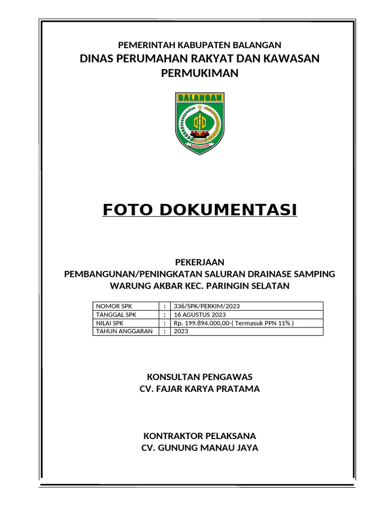 Cover Foto Dokumentasi | PDF