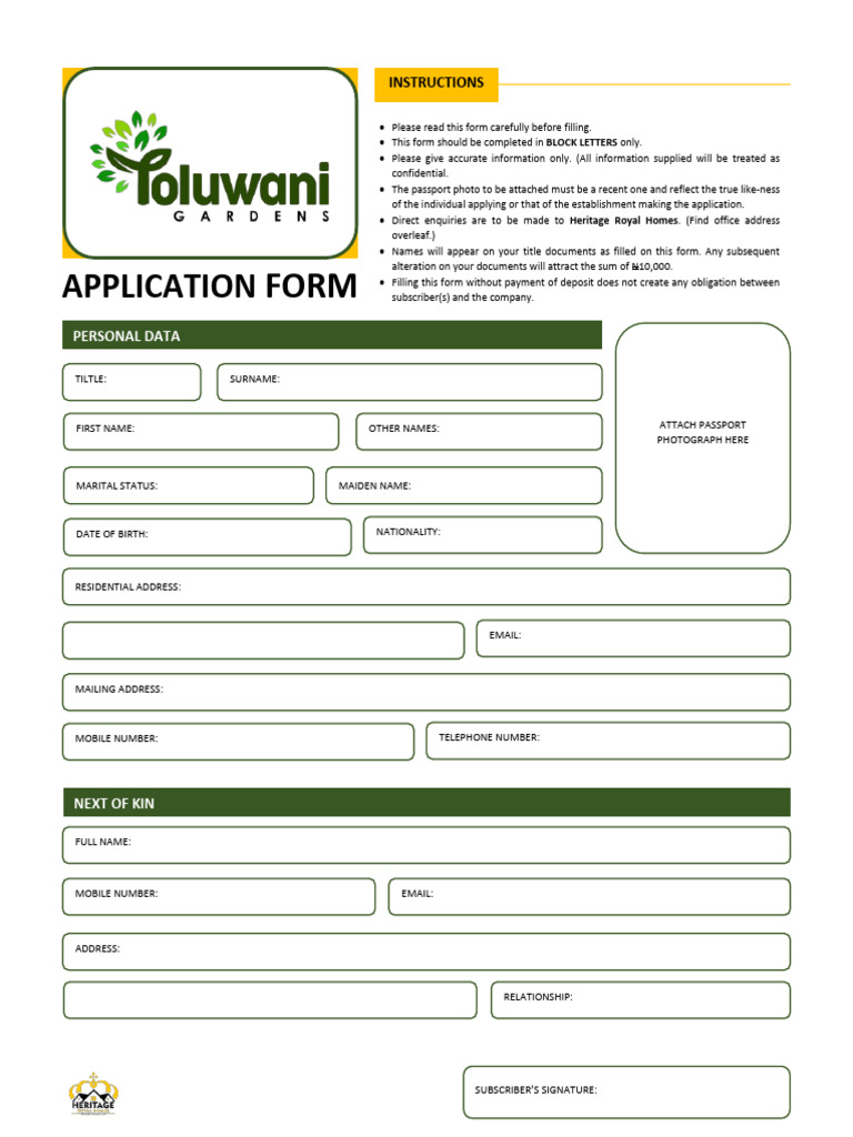 Toluwanimi Gardens FAQs and Application Form-2 | PDF | Private Law | Business