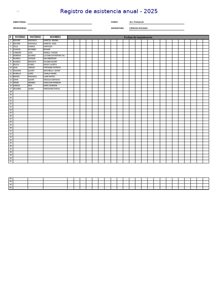 3ro. Primaria B-Ciencias Sociales | PDF