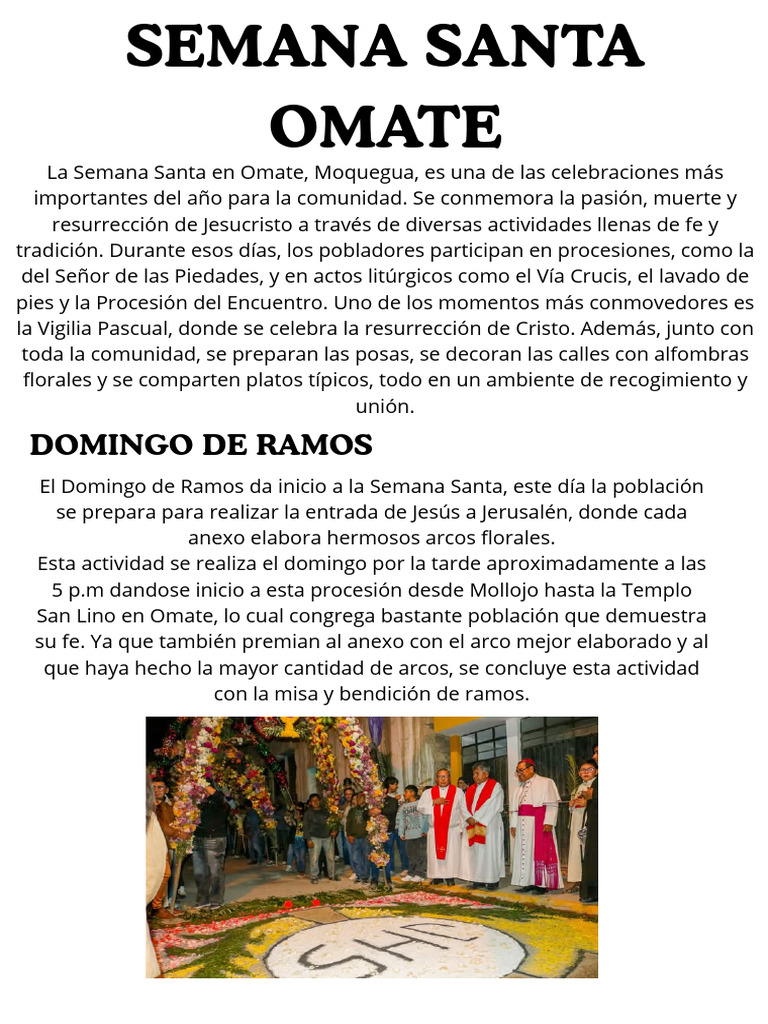 Semana Santa Omate | PDF | Pascua de Resurrección | Fiestas cristianas y días santos