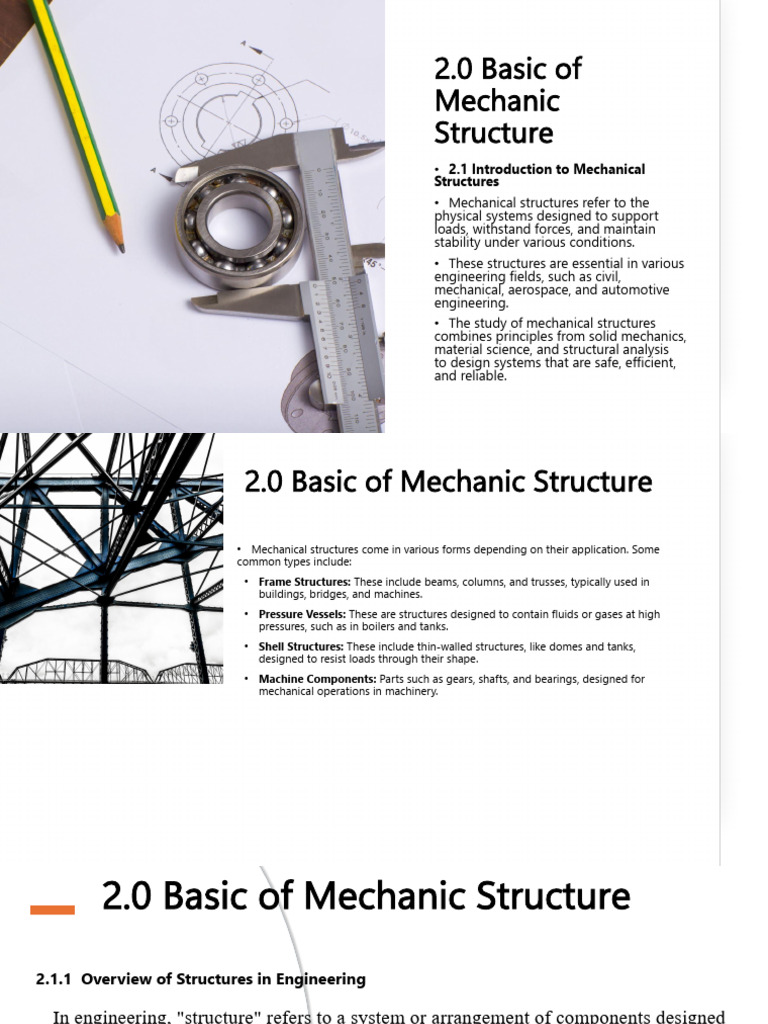 Basic of Mechanic Structure | PDF | Beam (Structure) | Truss