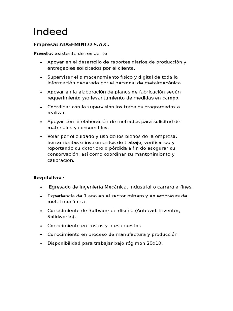 Indeed (3) | PDF | Logística | Presupuesto