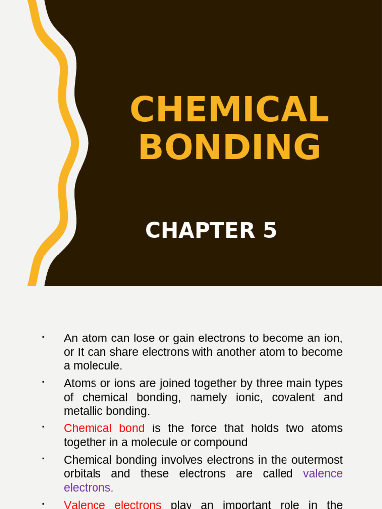 CHAPTER 5 CHEMICAL BONDING | PDF | Chemical Bond | Chemical Polarity