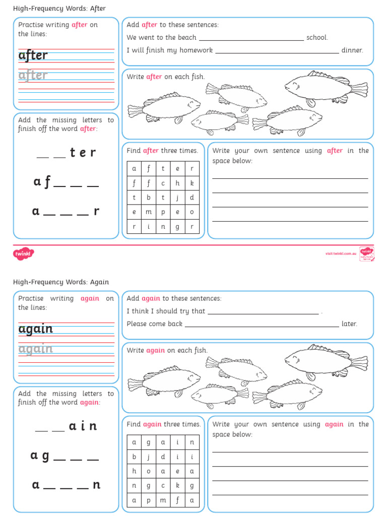 High-Frequency Words Practice Guide | PDF