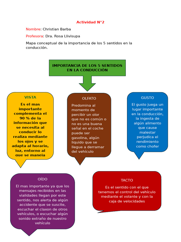 5 Sentidos en La Conducciã N | PDF