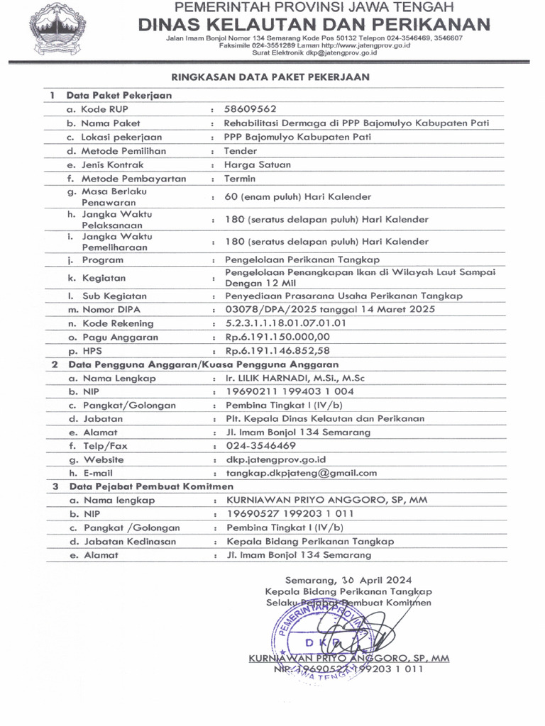 Ringkasan Rehab Dermaga PPP Bajomulyo | PDF