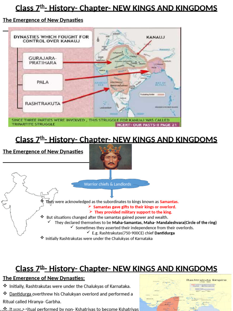 Class 7th - History - Chapter - NEW KINGS AND KINGDOMS | PDF