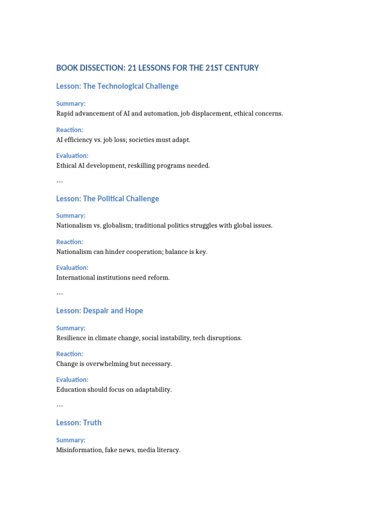 21 Lessons Full Dissection | PDF | Artificial Intelligence ...