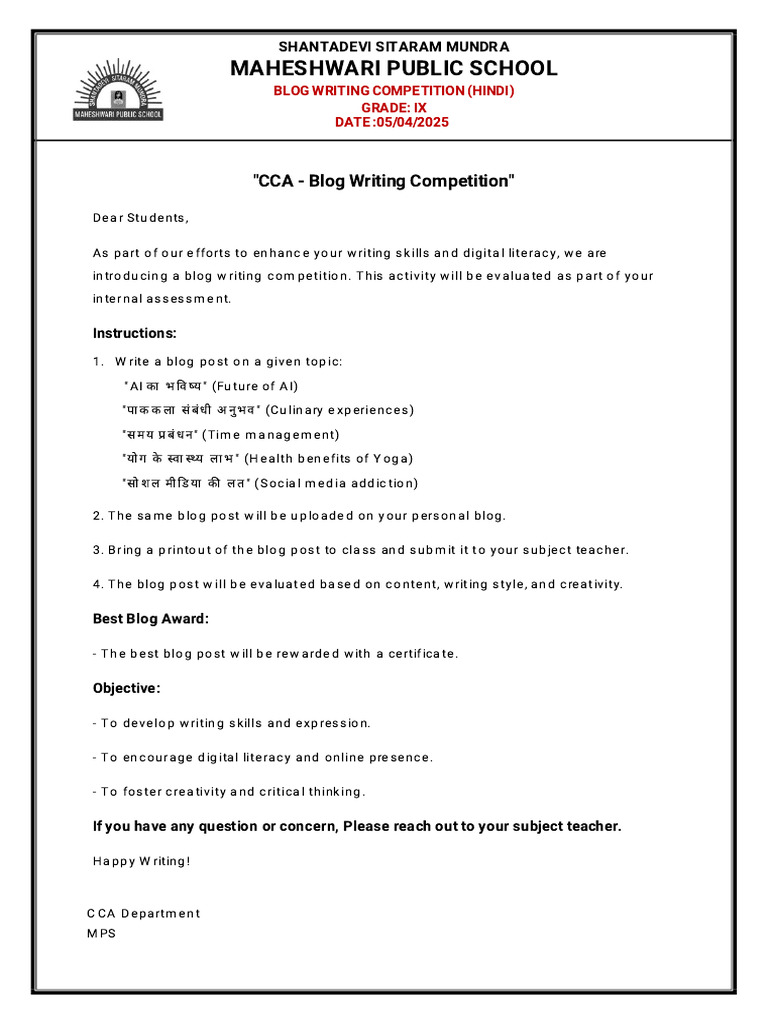 Blog Writing | PDF