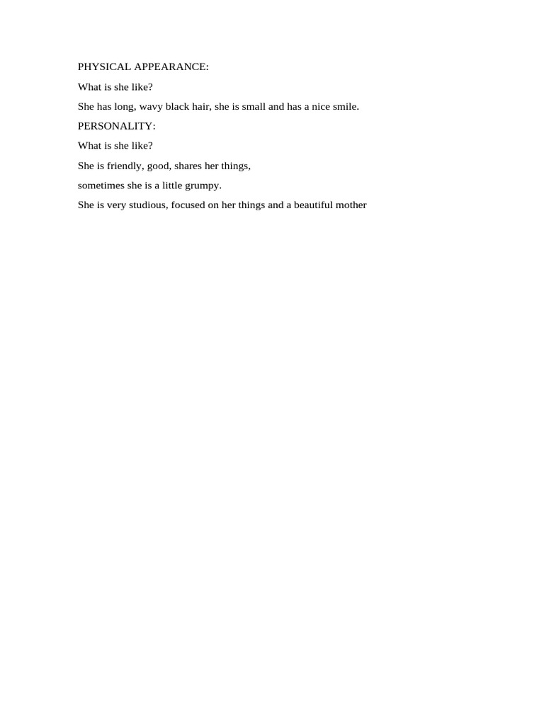 Physical Appearance | PDF