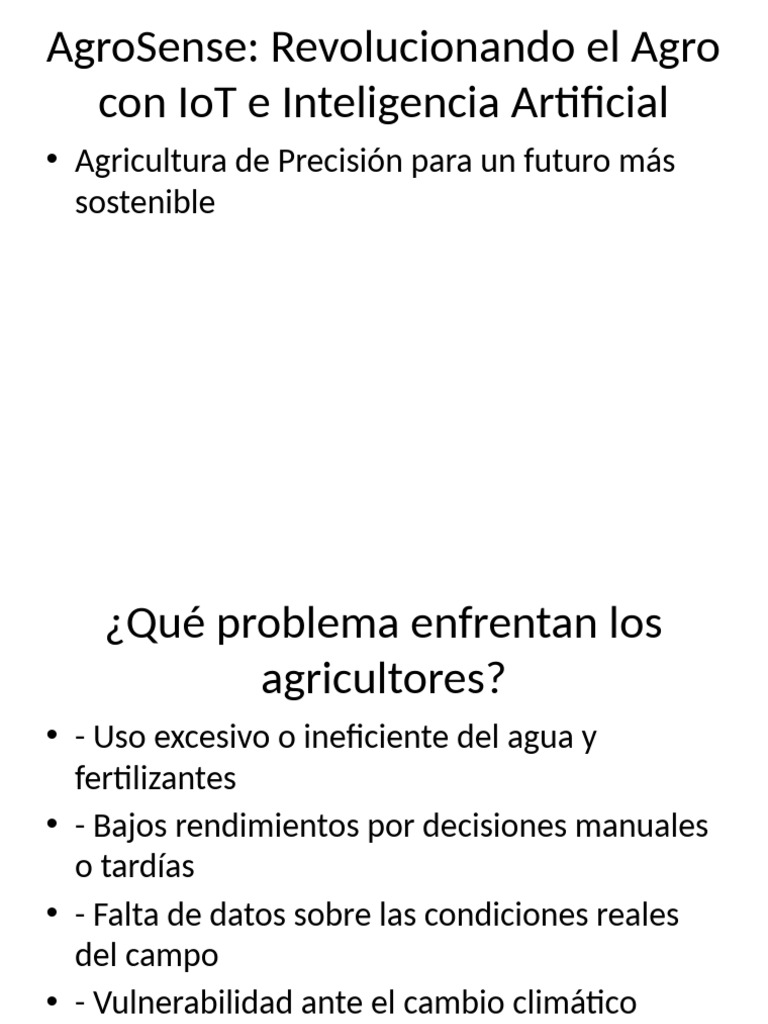 AgroSense IoT Presentacion | PDF