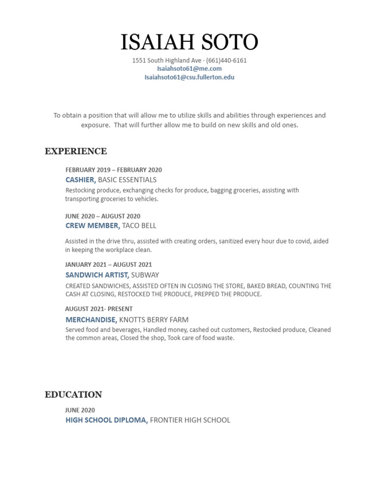 Resume | PDF