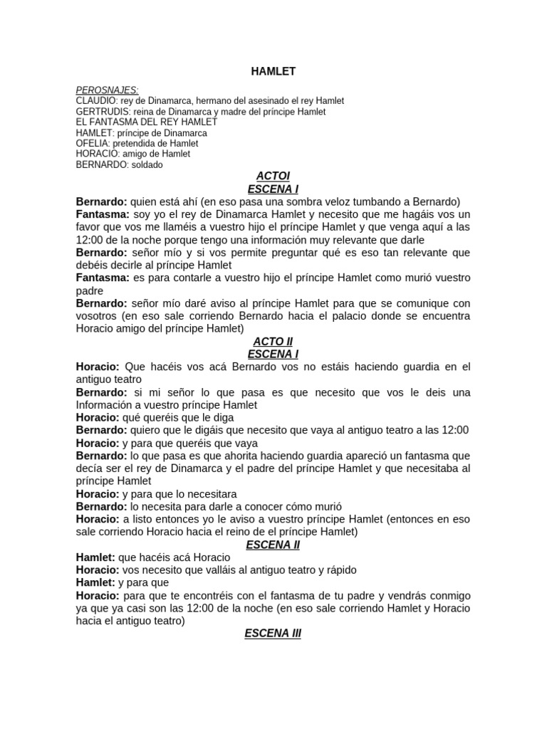Hamlet | PDF | Aldea