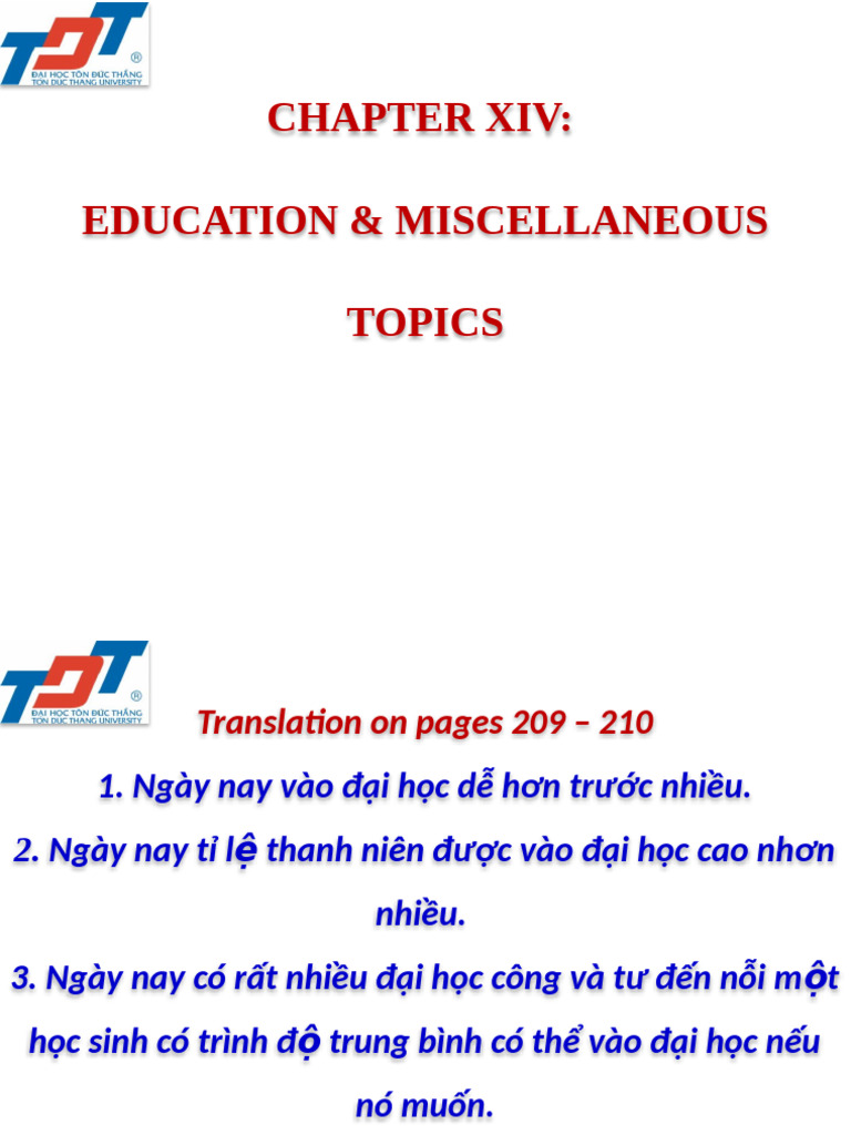 Chapter 14 Education | PDF