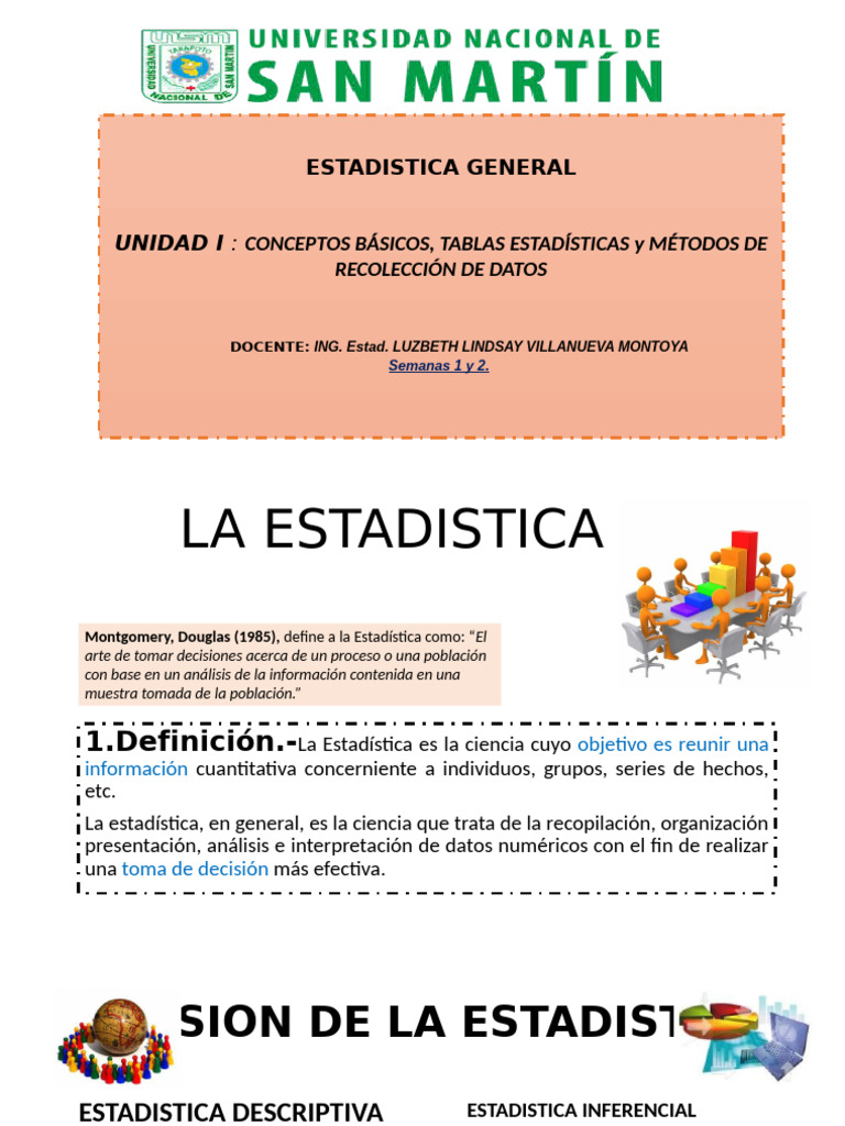 Semanas 1 - 2 - Estad - General | PDF | Estadísticas | Estadísticas descriptivas