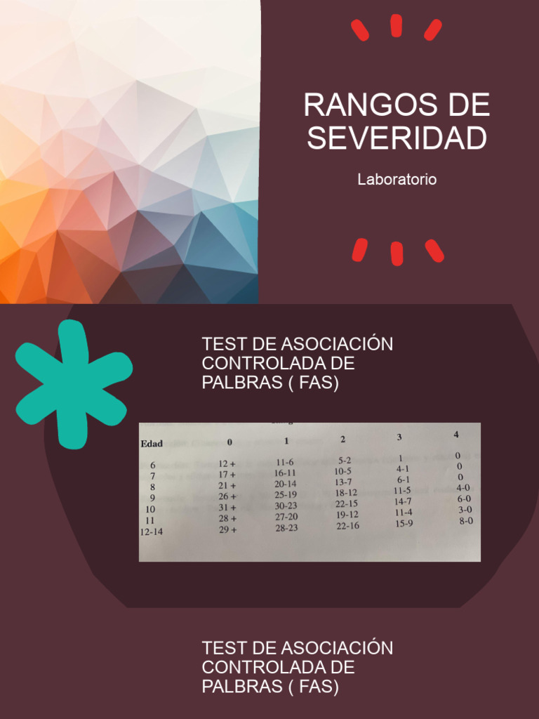 RANGOS DE SEVERIDAD.pptx | PDF