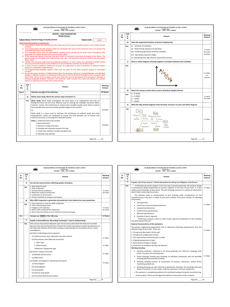 2022 Winter Model Answer Paper | PDF | Anthropometry | Reliability ...