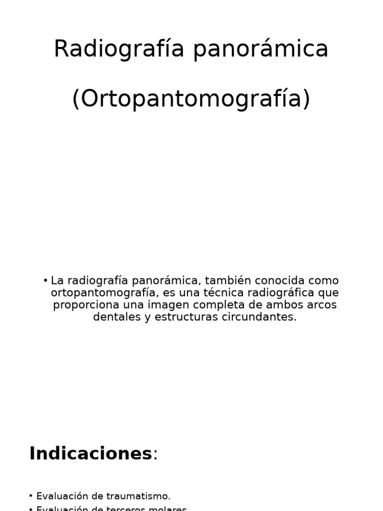 Radiografía panorámica | PDF