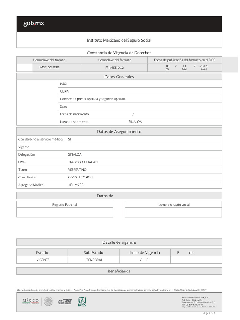 reporteVigenciaDerechos (1) .PDF ALAN NAVARRETE G | PDF | México