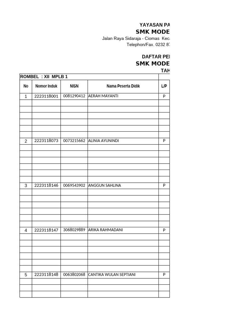 Data Peminjaman Buku Perpus Kls 12 T.a 2425 | PDF