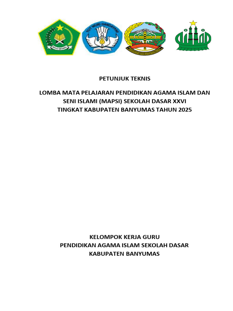 Juknis Lomba MAPSI SD 2025 Banyumas | PDF