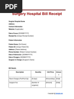 Medical Bill Receipt Template | PDF